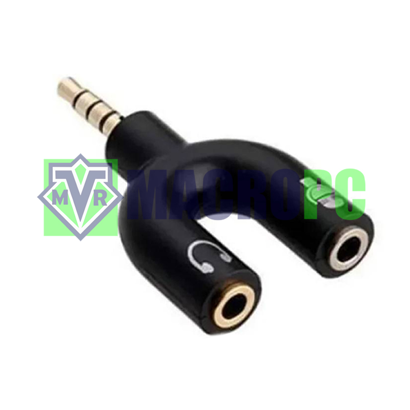 Adaptador Plug 3.5mm a 2 plug hembra AudMic N | MACROPC