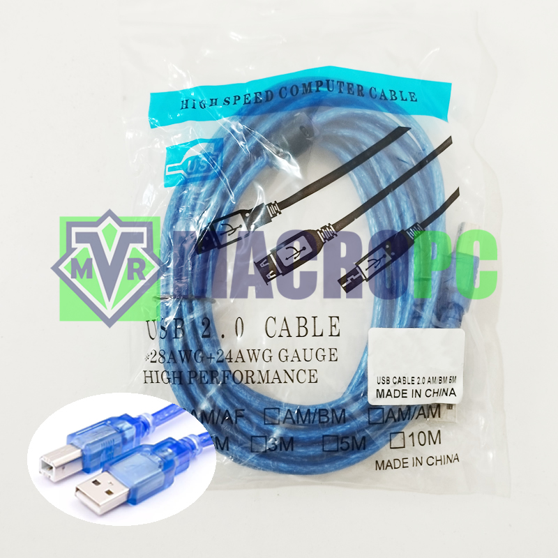 Cable de impresora 5mts con filtro | MACROPC